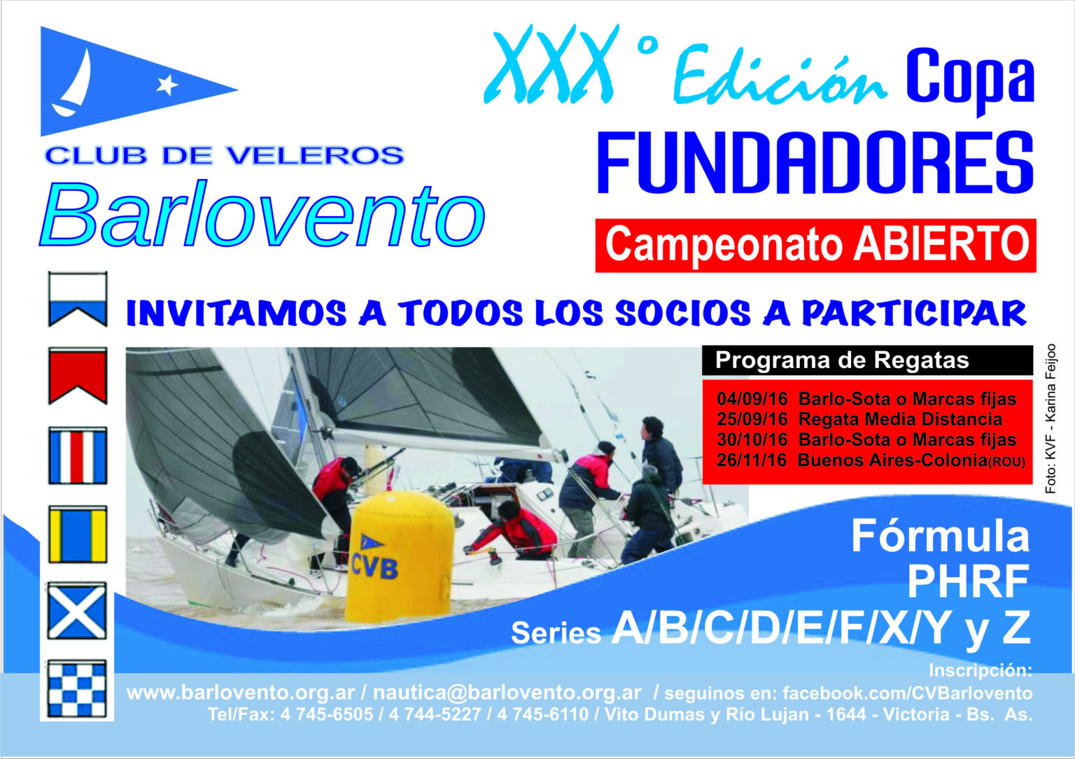 Copa Fundadores 2016–Premio «»Arturo Hector Thomas»» – Club de Veleros ...