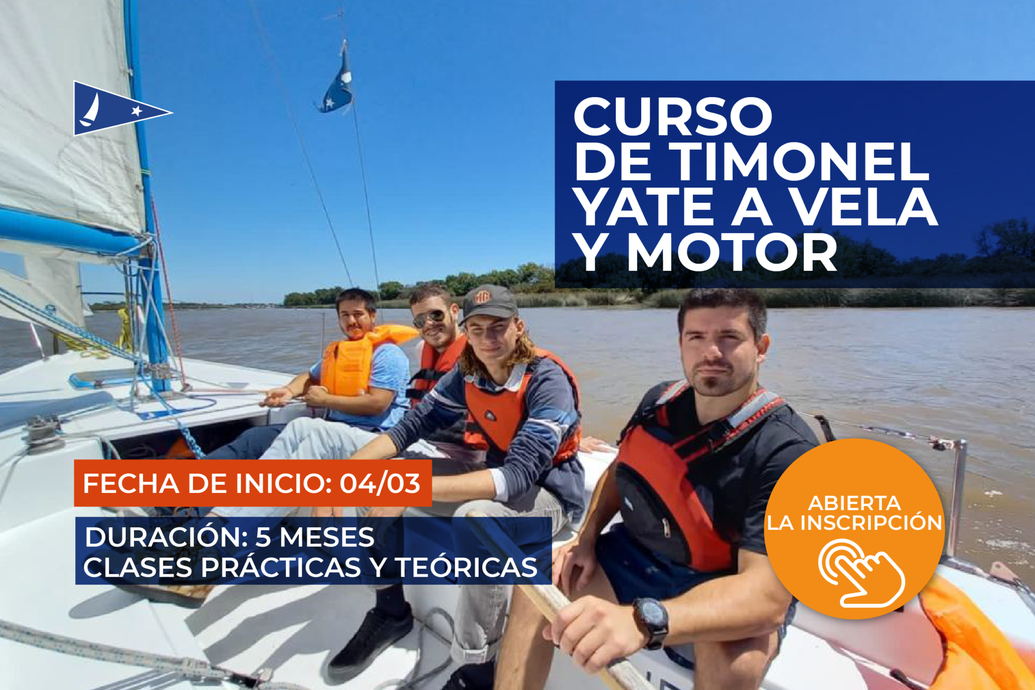 CURSO DE TIMONEL, YATE A VELA Y MOTOR 2023 – Club de Veleros Barlovento