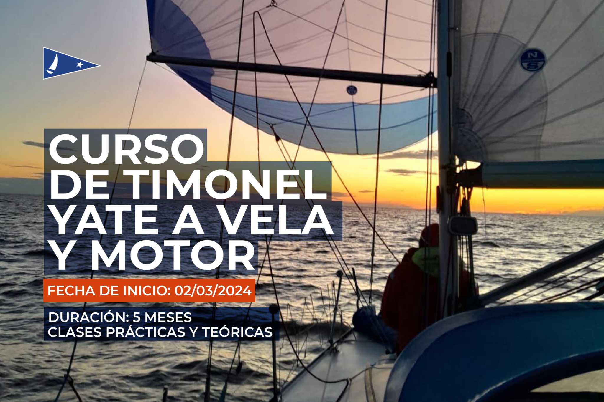 CURSO DE TIMONEL YATE A VELA Y MOTOR 2024 – Club de Veleros Barlovento